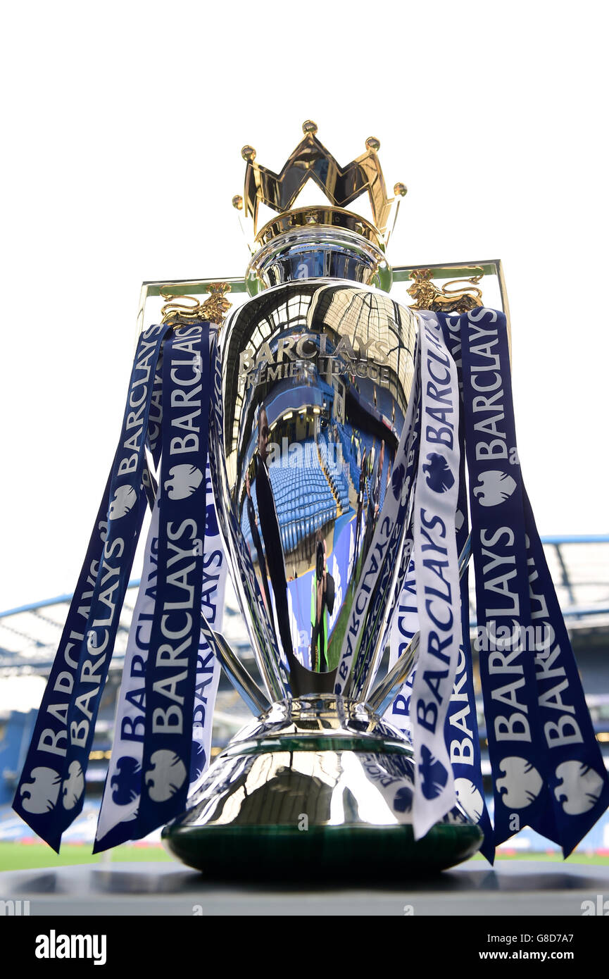 The Barclays Premier League trophy on display before the Barclays ...