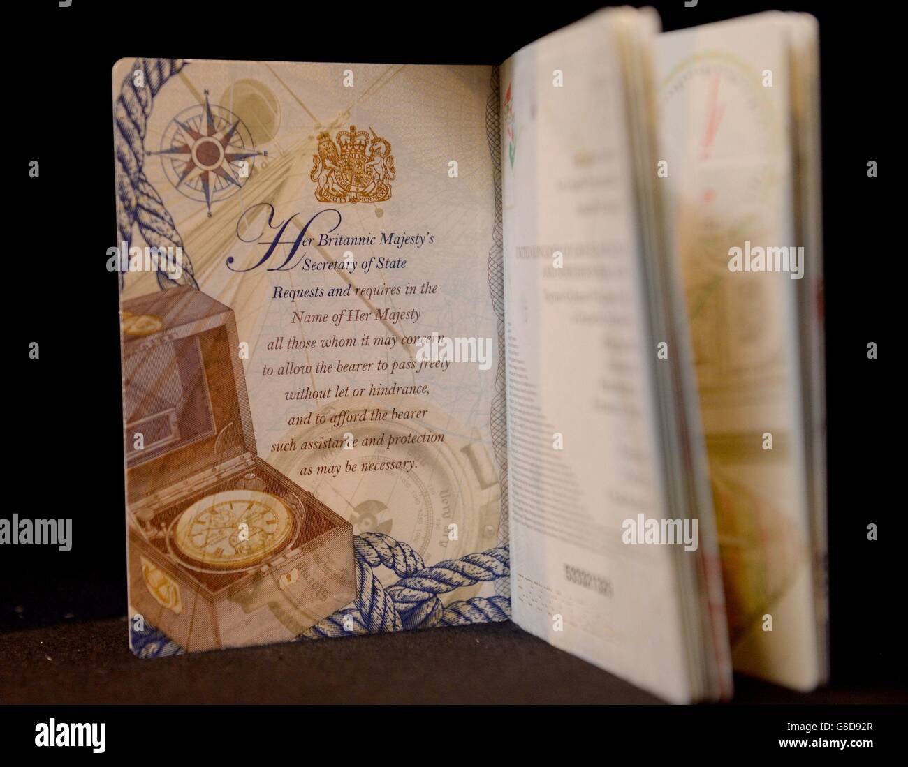 The new British passport design is unveiled at Shakespeare's Globe ...