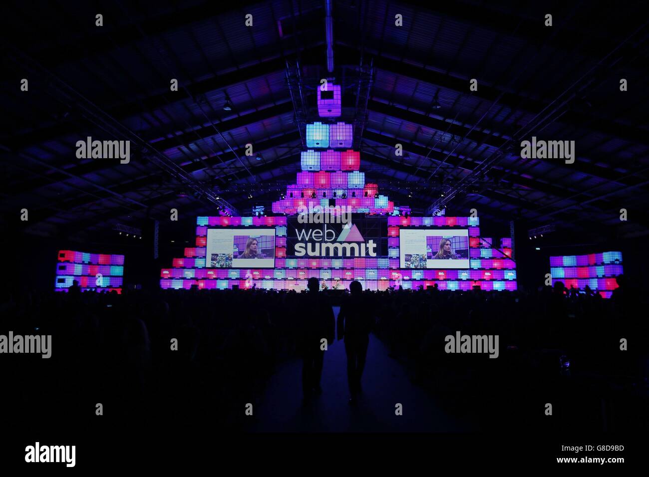 A general view of the stage inside the RDS in Dublin during the three ...