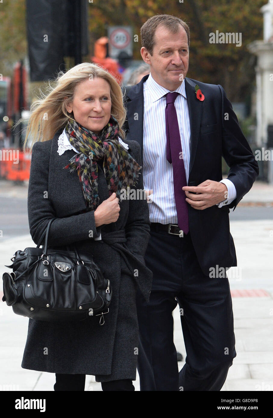 Alastair Campbell and his partner Fiona Millar arrive at St George's ...