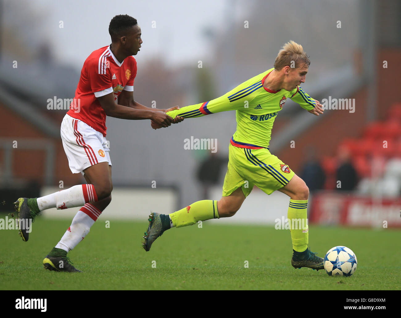 Manchester United's Matthew Willock and CSKA Moscow's Aleksandr Makarov ...