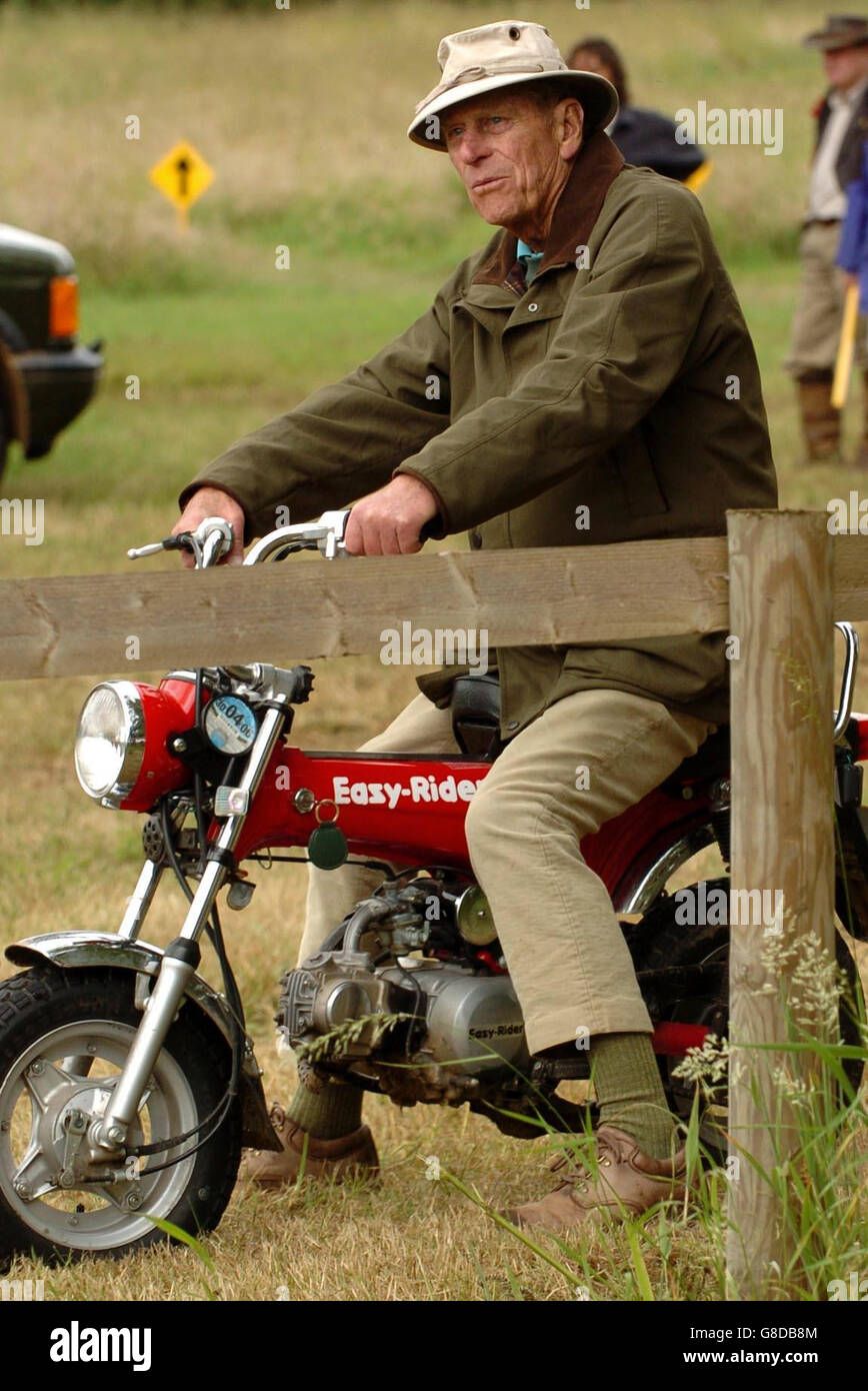 The Duke Edinburgh rides around the Sandringham Country show after ...