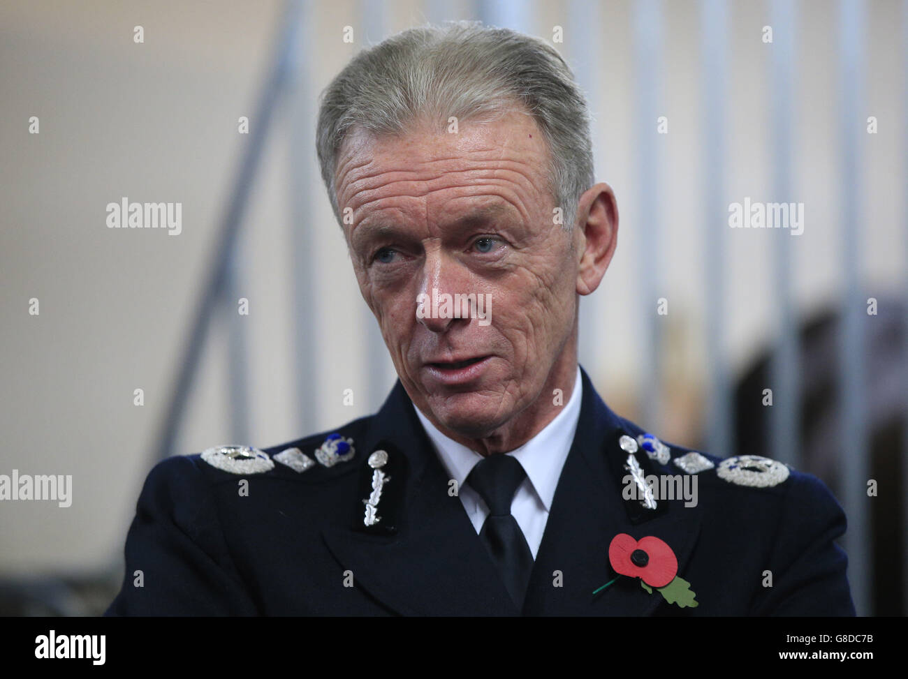 Metropolitan Police Commissioner Sir Bernard Hogan-Howe speaks at the ...