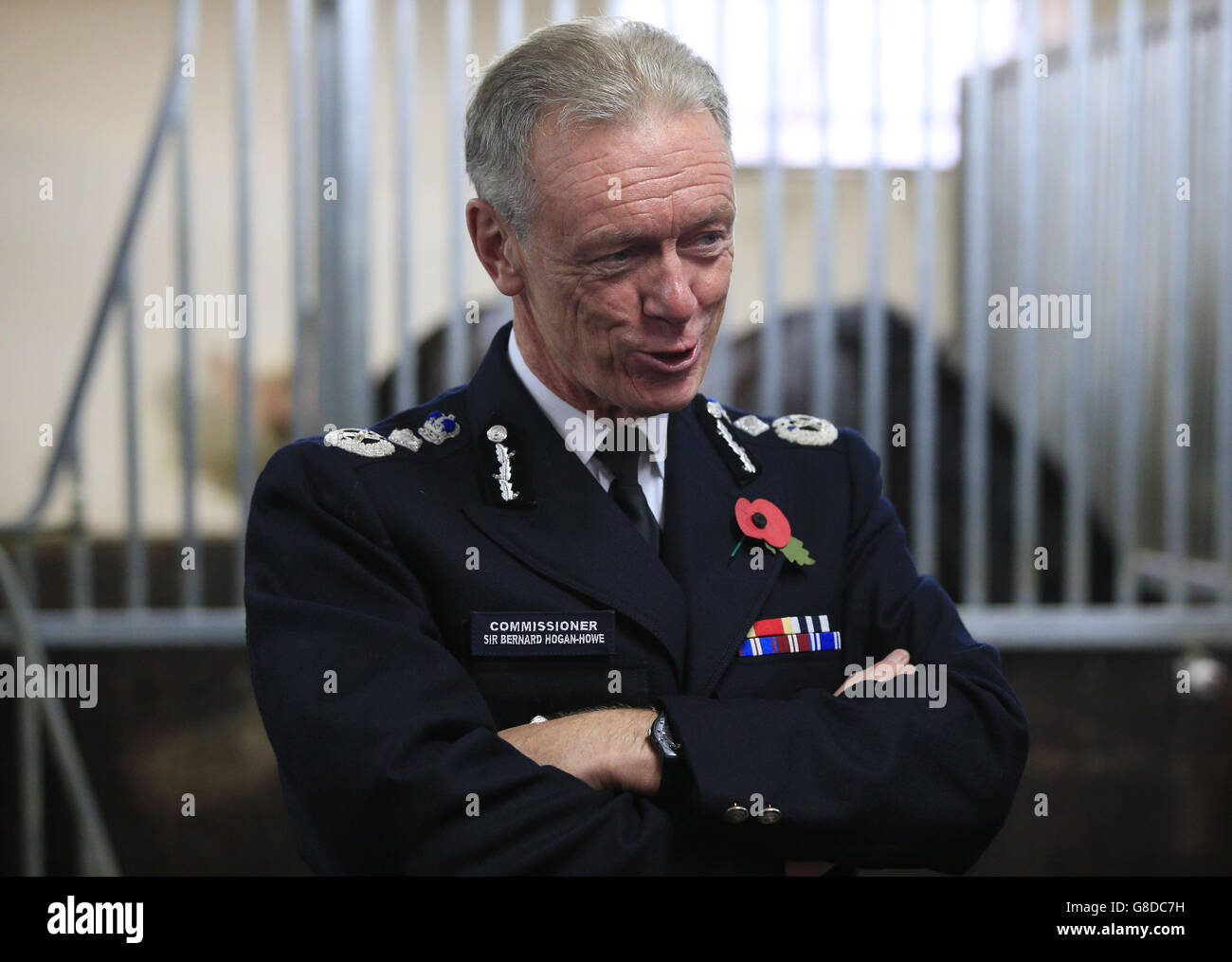 Metropolitan Police Commissioner Sir Bernard Hogan-Howe speaks at the ...