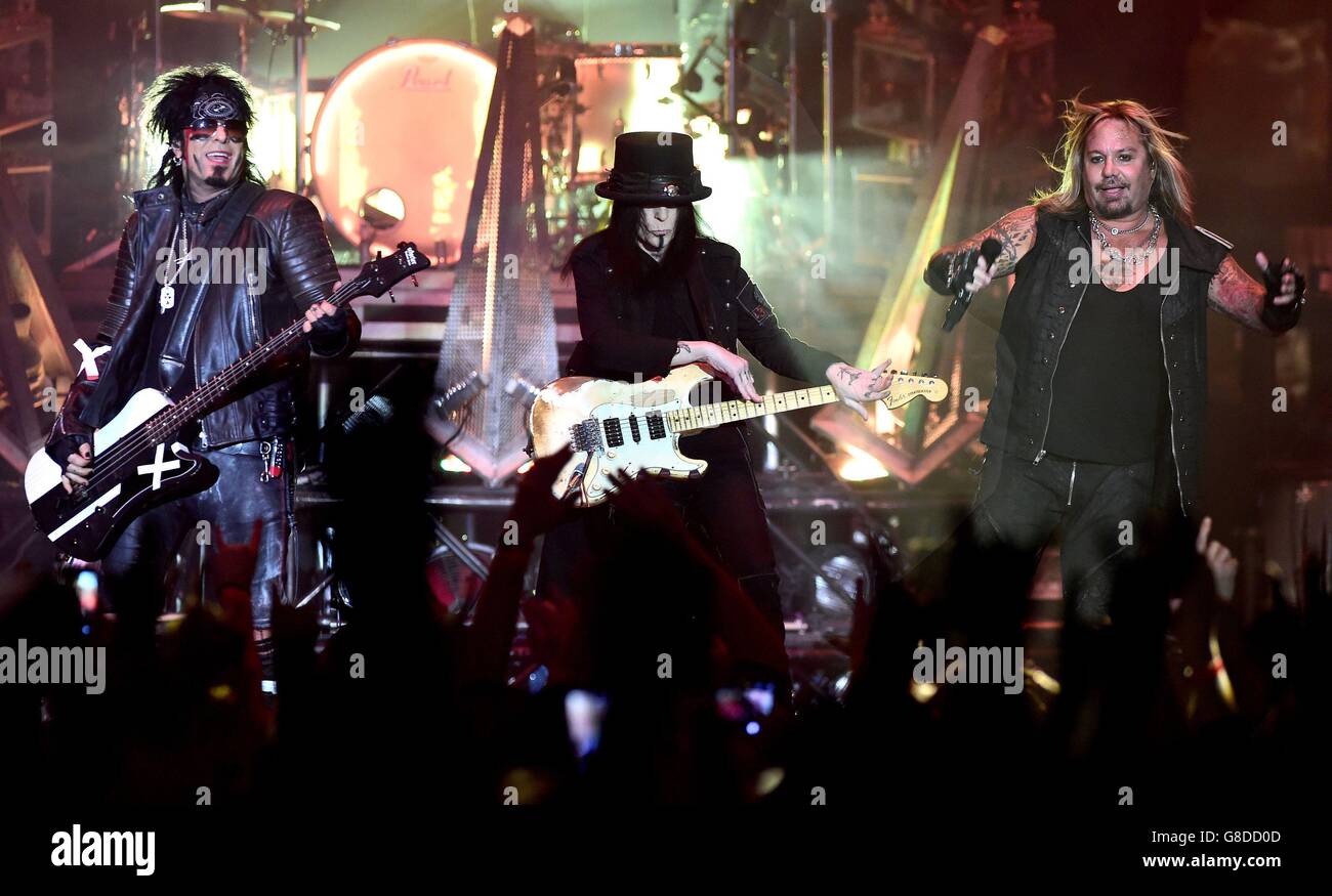 Motley Crue performing at Wembley Arena, London Stock Photo - Alamy