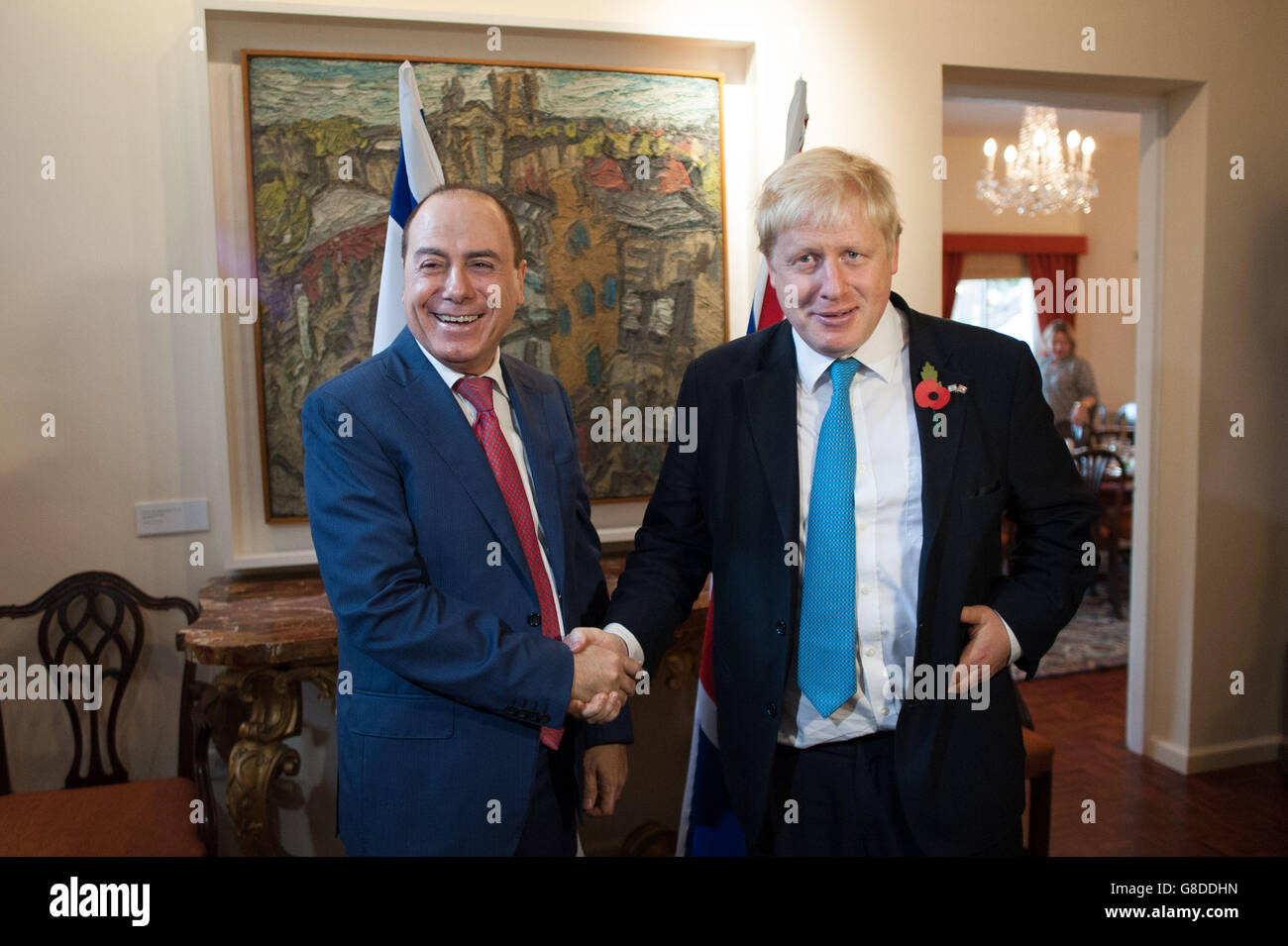 Boris Johnson visit to Israel - Day One Stock Photo - Alamy