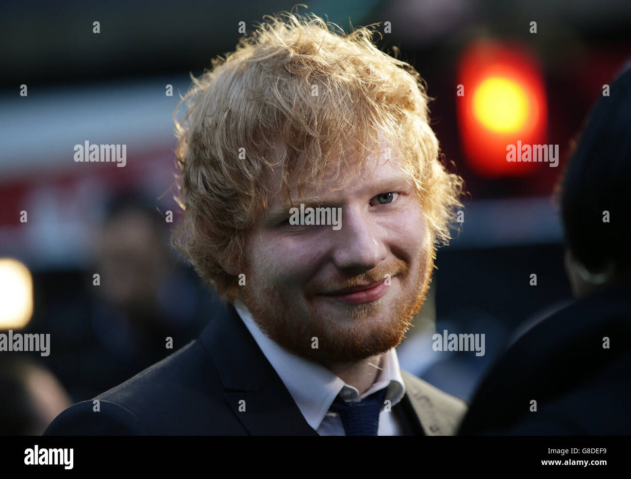 Singer Ed Sheeran arriving for the world premiere of his debut concert ...