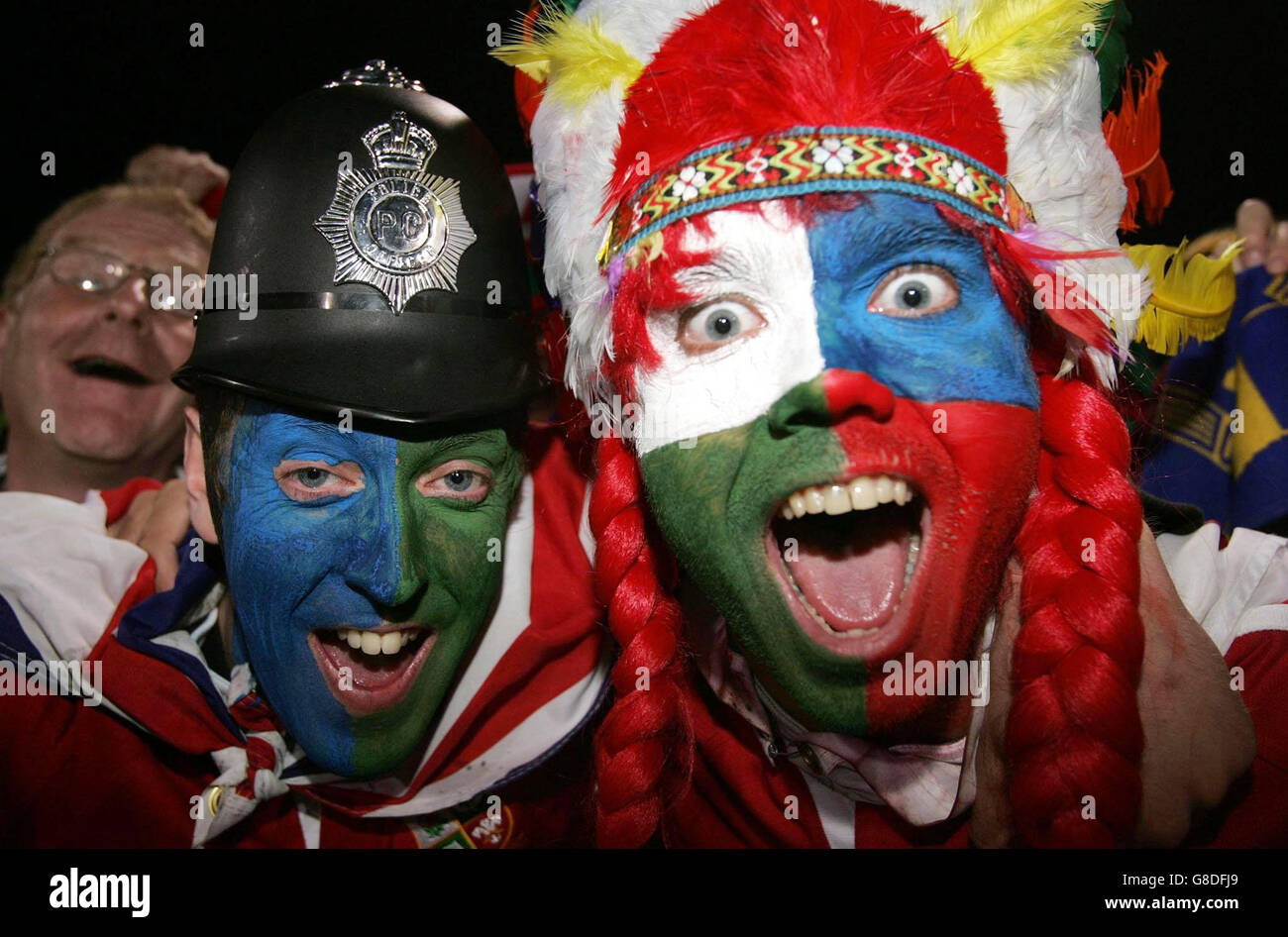 British irish lions fans the lions tour match against otago hi-res ...