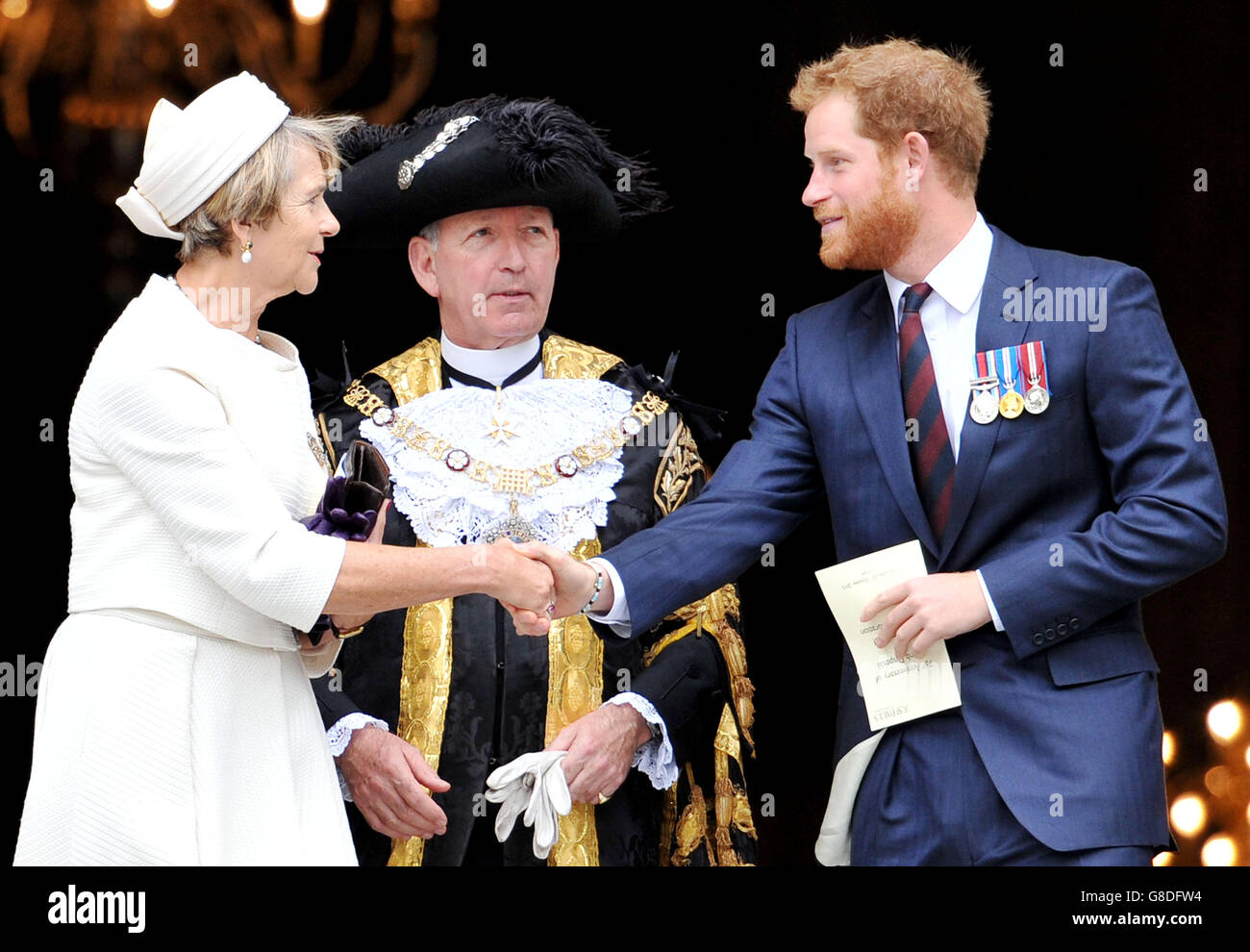 Prince Harry, bids farewell to the Lord Mayor of London Alderman Alan ...
