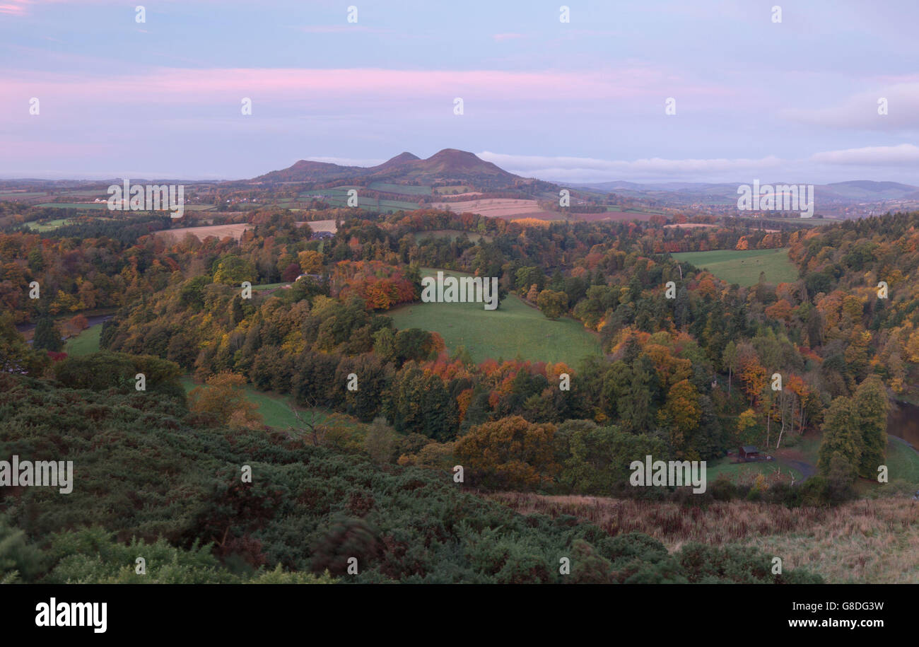 The vista from Scott's View, overlooking the valley of the River Tweed ...