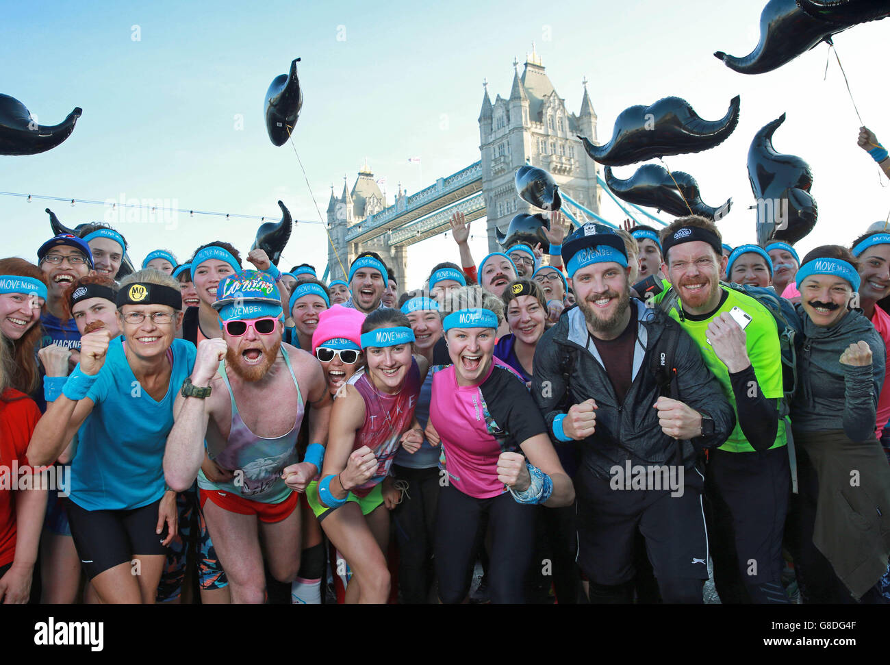 Runners participate in a workout, led by Project Awesome, to raise ...