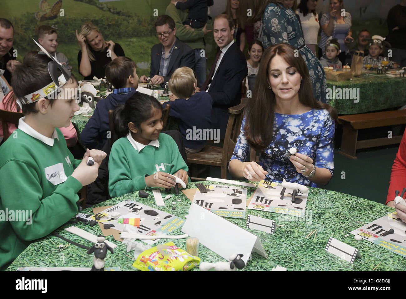 The Duchess of Cambridge makes a model of animated character Shaun the ...