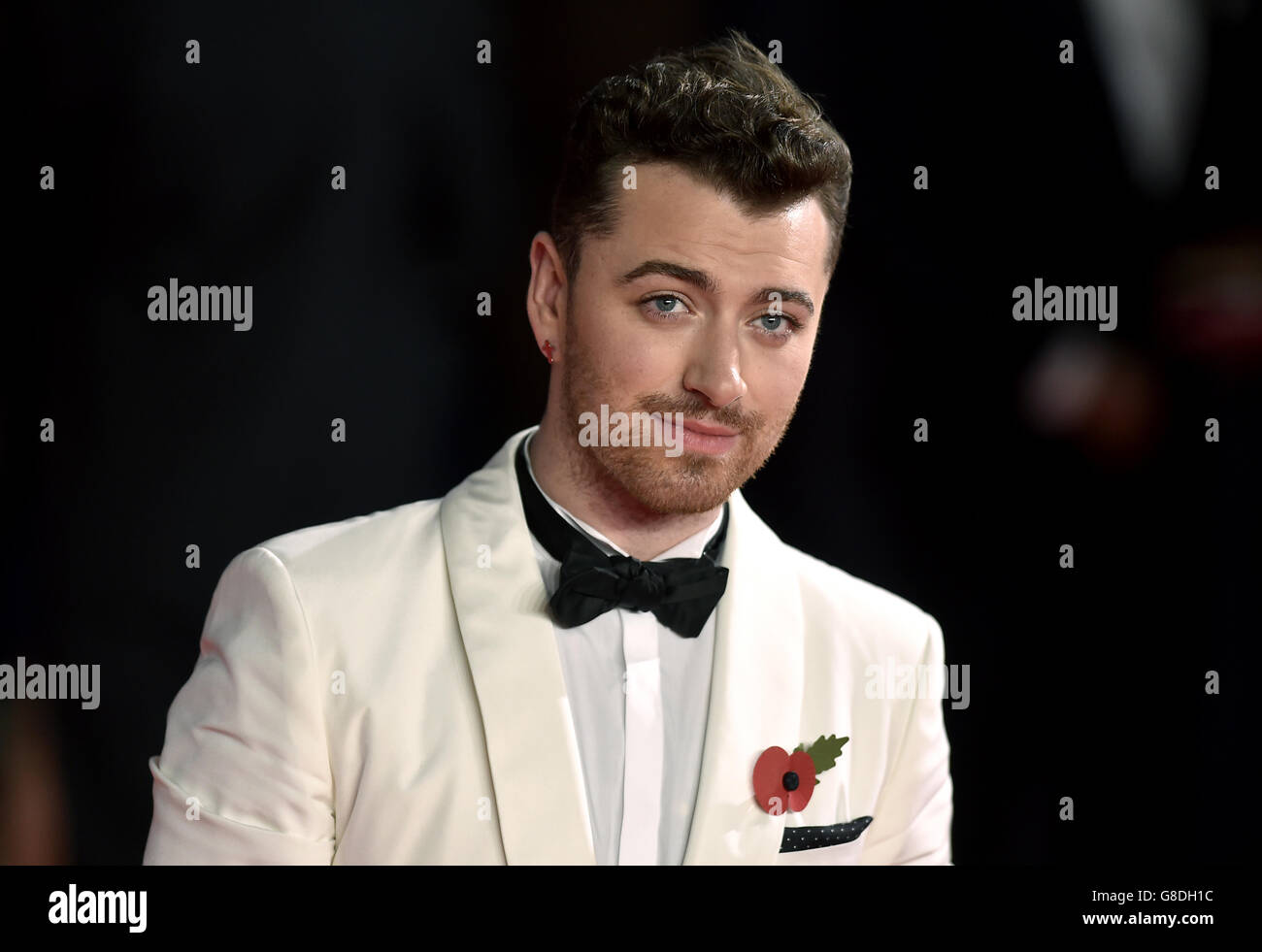 Sam Smith attending the World Premiere of Spectre, held at the Royal ...
