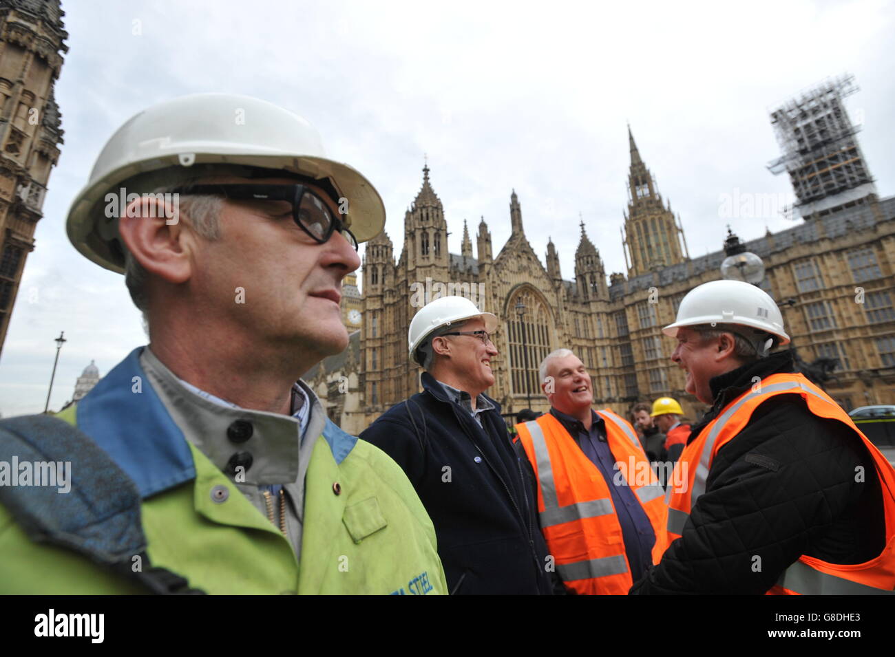 (left to right) Alan Kirkpatrick, Ian James, Rick Kiddle and Ron Atkin, from the Tata Steel ...