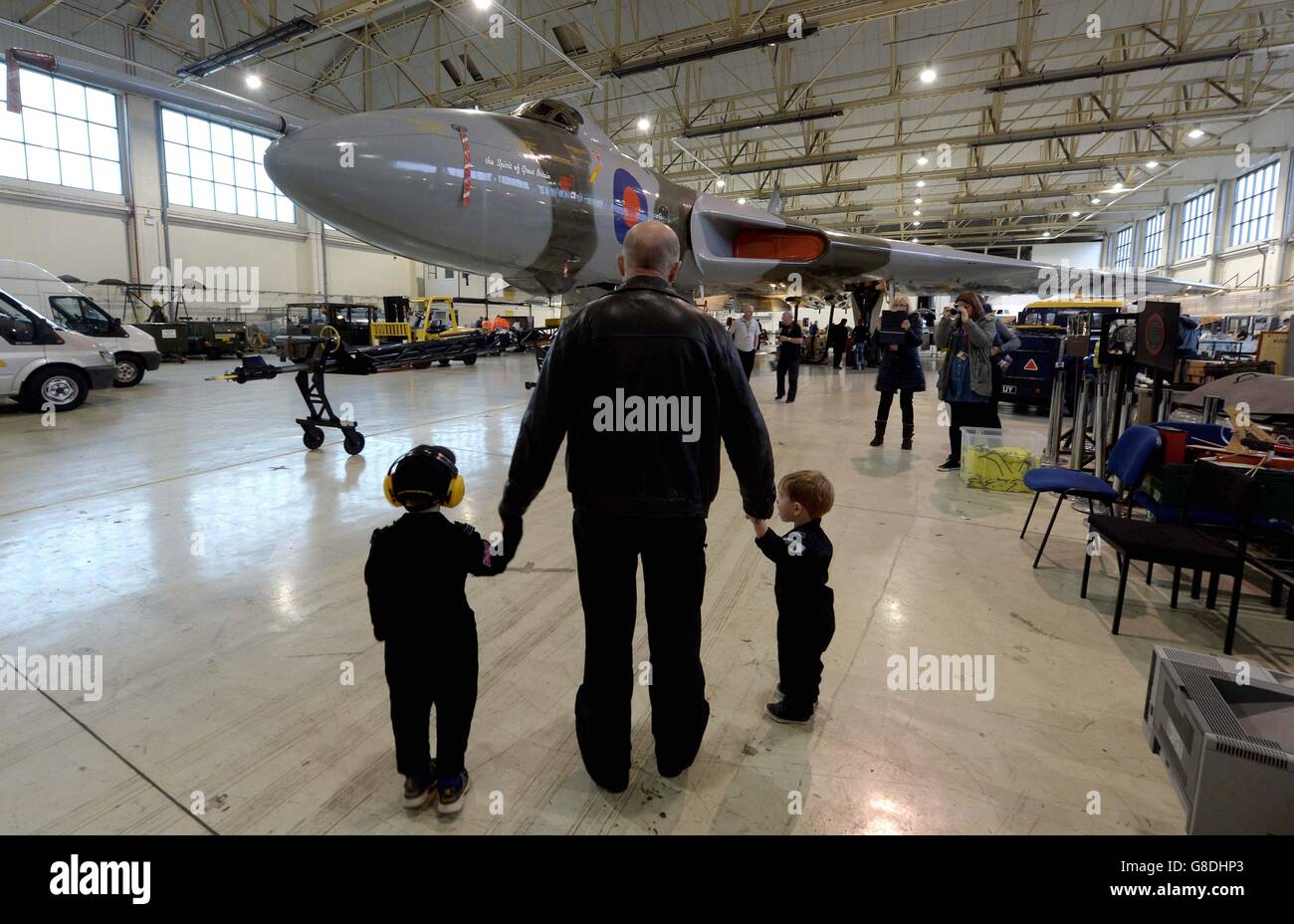 Air Electronics Officer Phil Davies with his two grandsons Max Ashmore ...