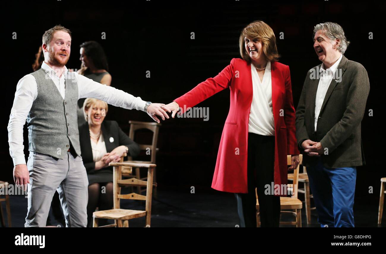 Actor Ian Lloyd-Anderson, Tanaiste Joan Burton and Director Fiach Mac ...