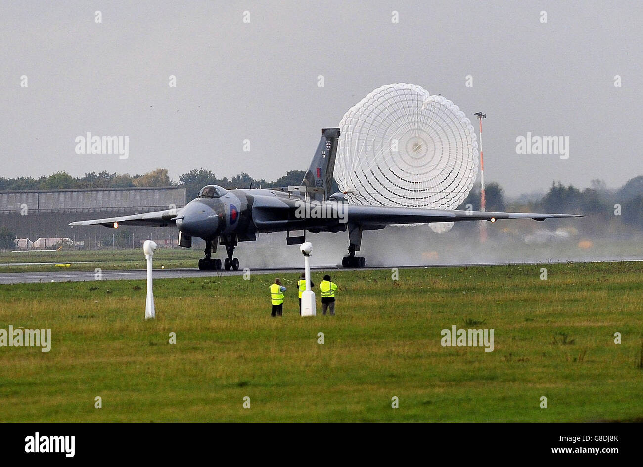Lands after its final flight at doncasters robin hood airport hi-res ...