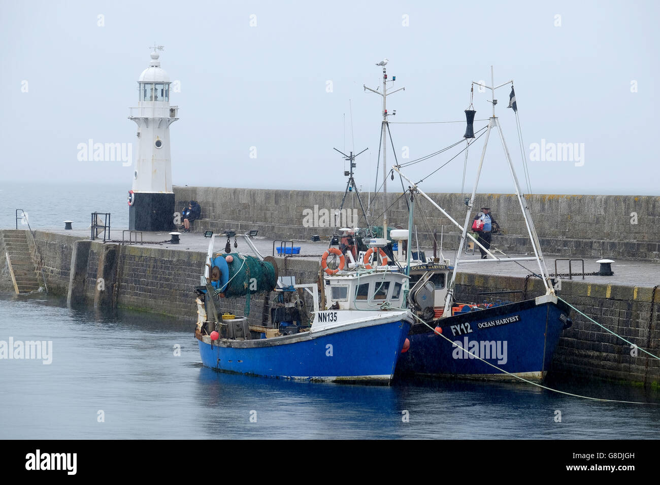A Cornish fishing fleet in Mevagissey Cornwall England Stock Photo - Alamy