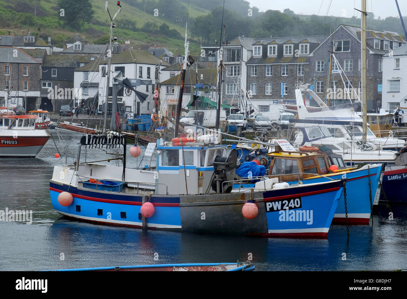 A Cornish fishing fleet in Mevagissey Cornwall England Stock Photo - Alamy