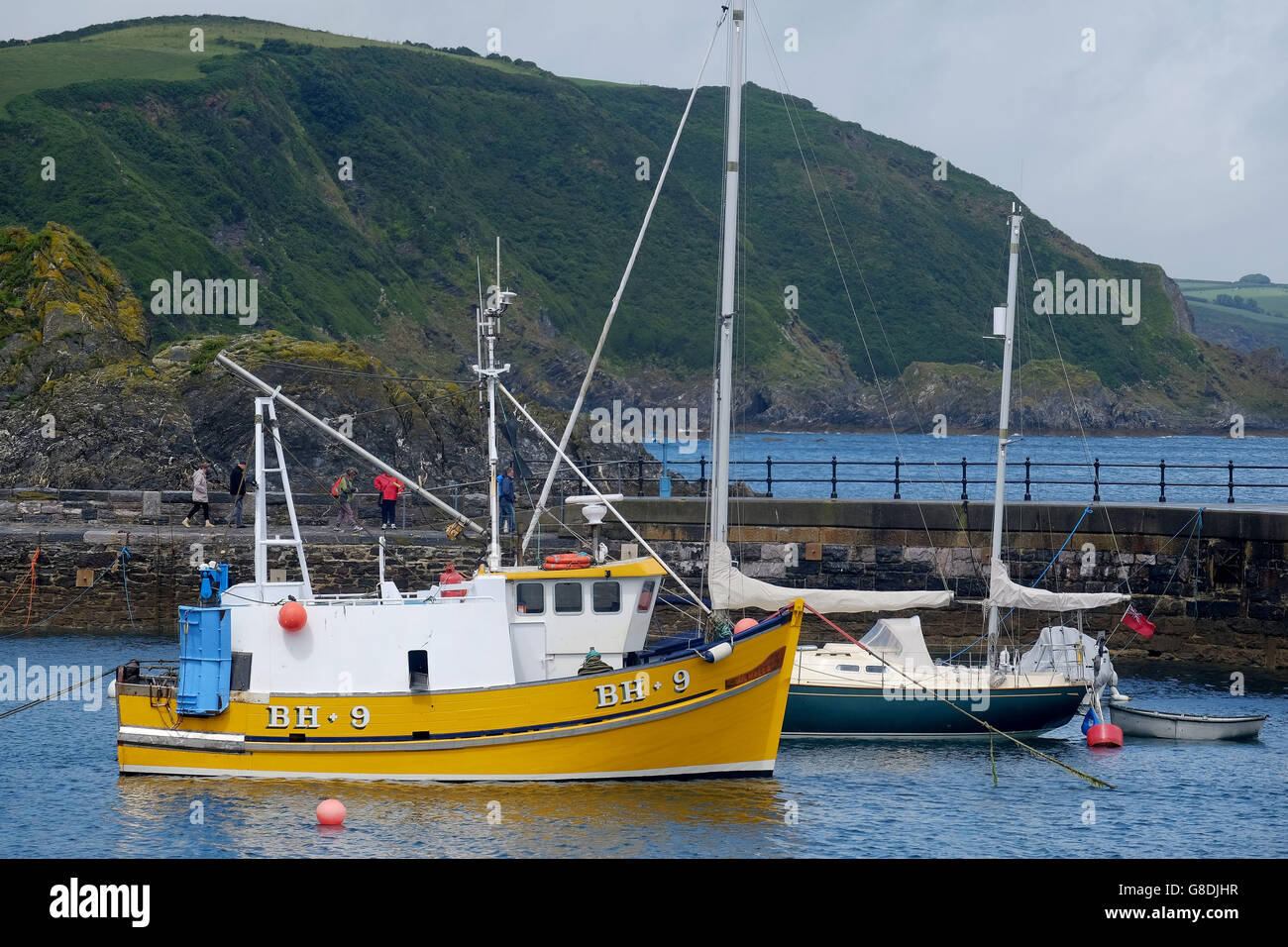 A Cornish fishing fleet in Mevagissey Cornwall England Stock Photo - Alamy