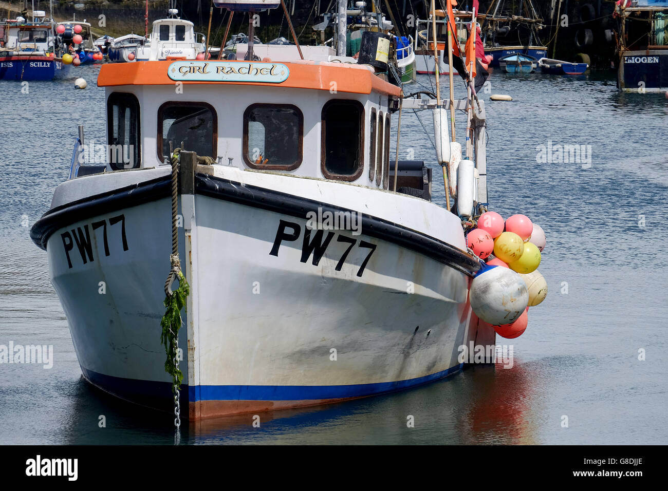 A Cornish fishing fleet in Mevagissey Cornwall England Stock Photo - Alamy