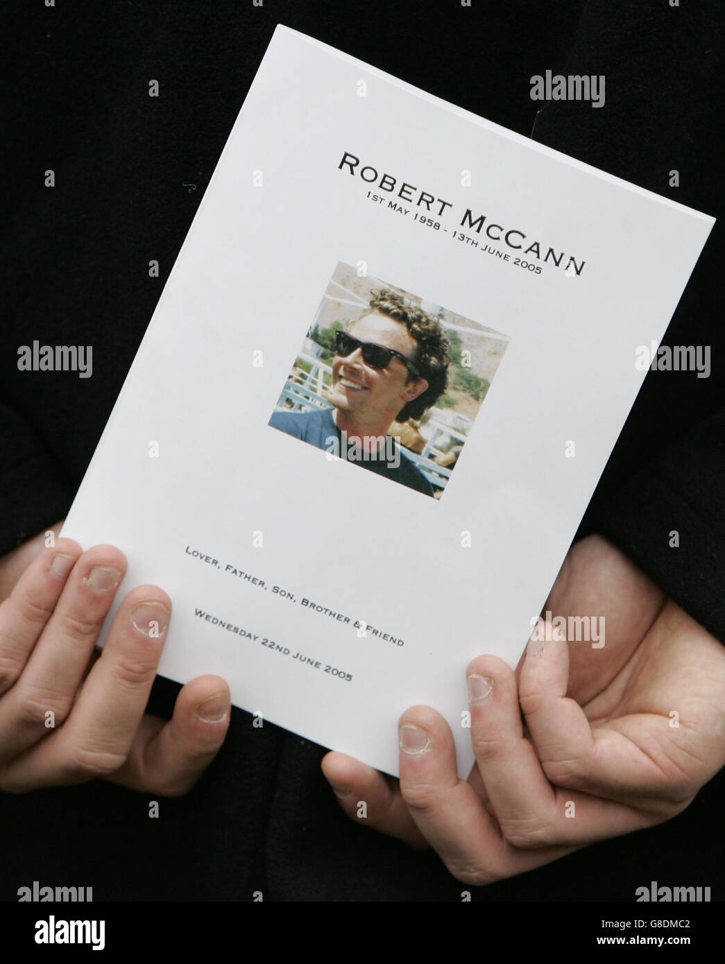 The order of service for the funeral at the funeral of Robert McCann ...