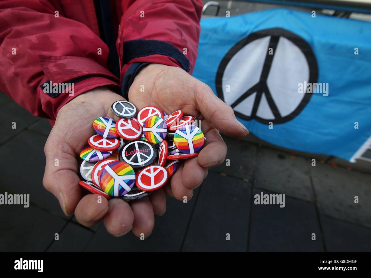 Scottish Campaign for Nuclear Disarmament (CND) member Kristin Barrett ...