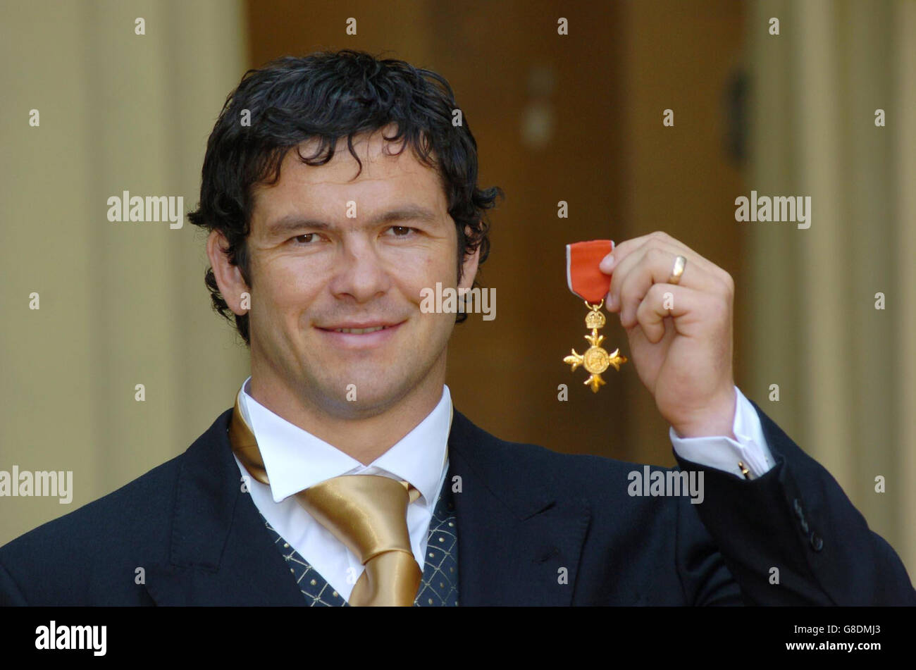 Rugby Union's Andy Farrell celebrates becoming an Officer of the Most ...