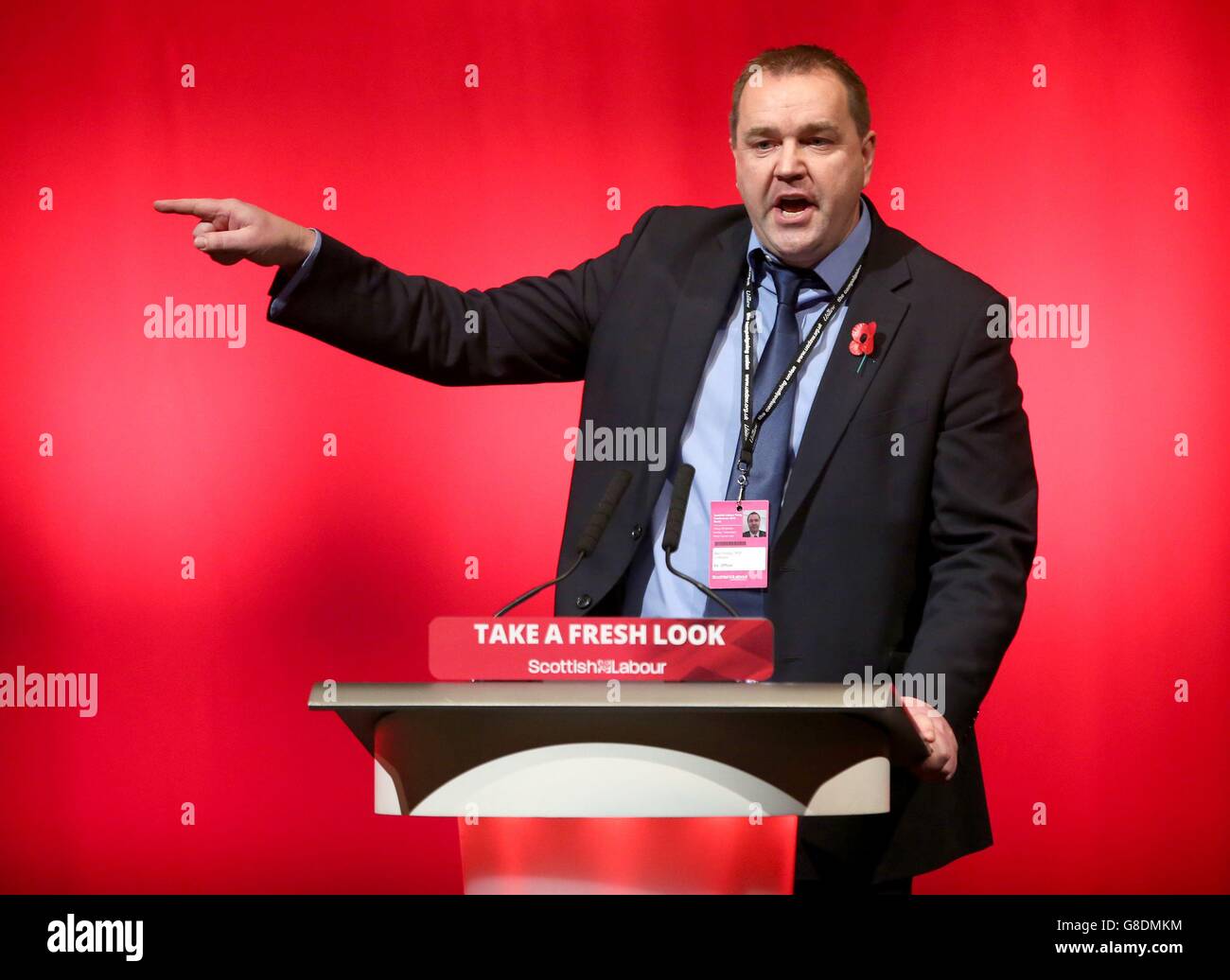 Neil Findlay MSP speaking during the Trident debate on the third day of ...