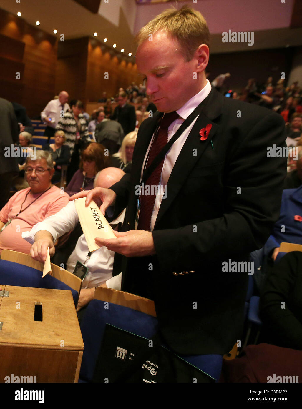 Gary Smith from the GMB Union votes after the Trident debate on the ...