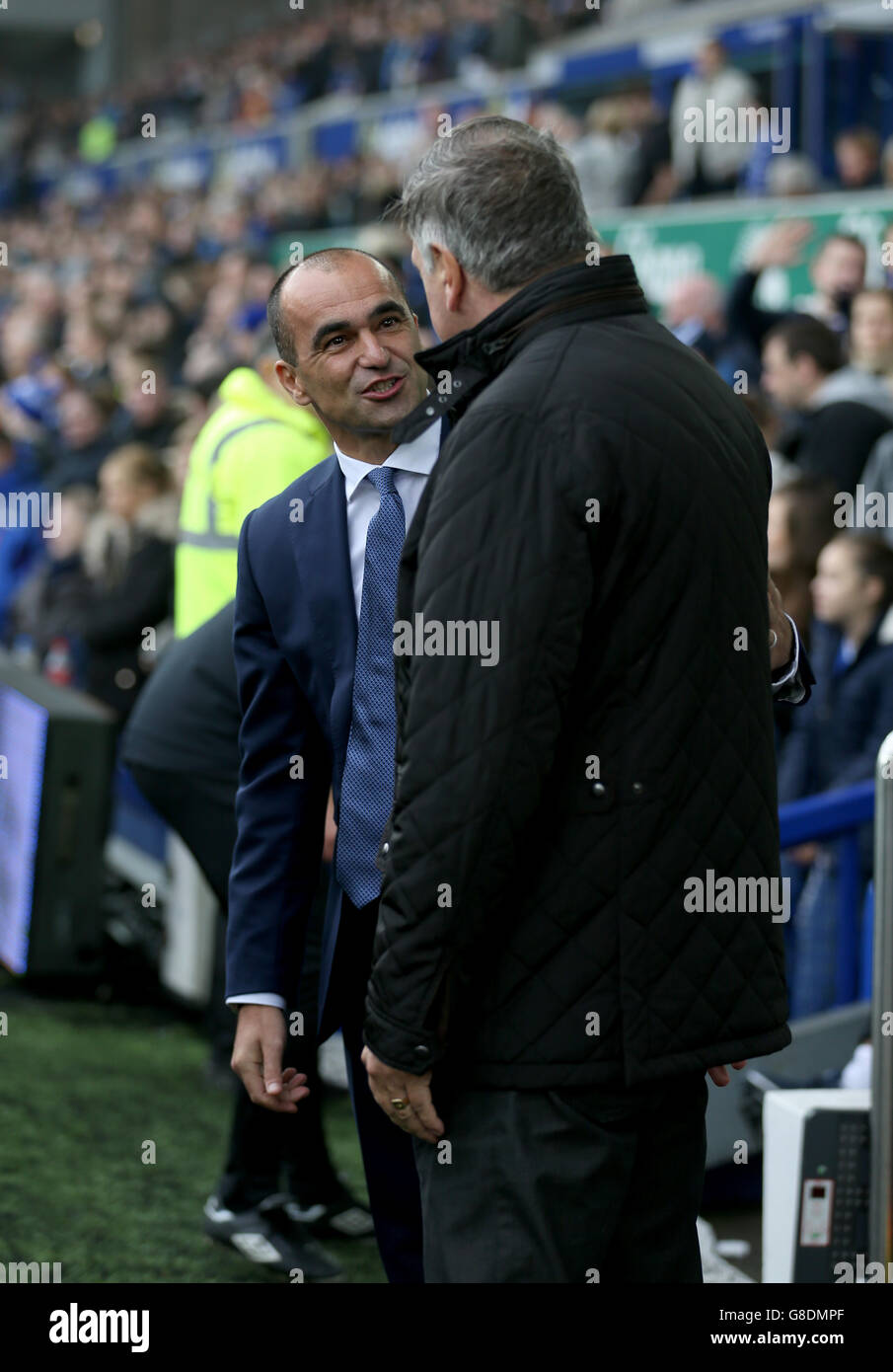 Everton manager Roberto Martinez (left) with Sunderland manager Sam ...