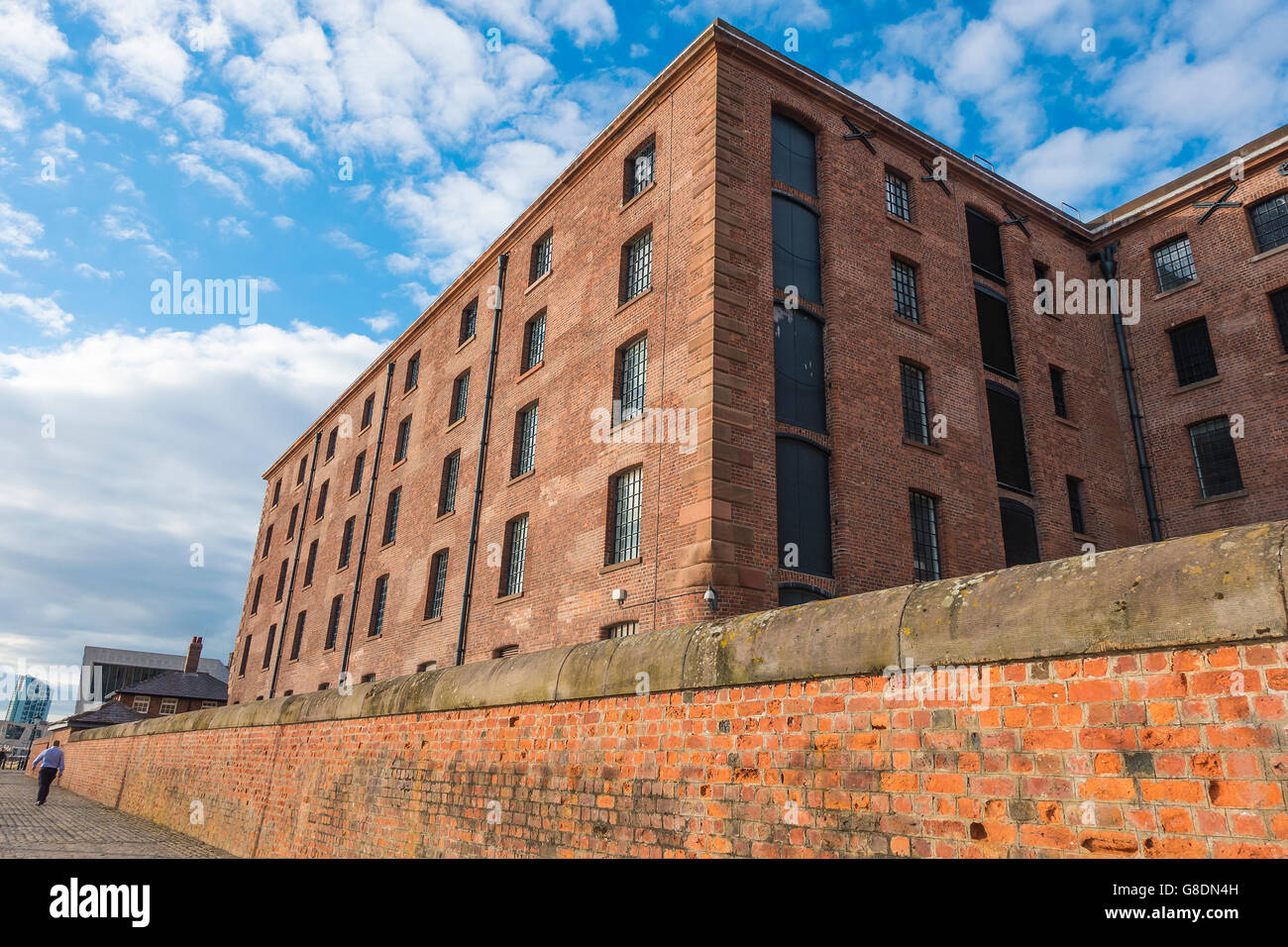 Large Brick Warehouse Albert Dock Liverpool England UK Stock Photo - Alamy