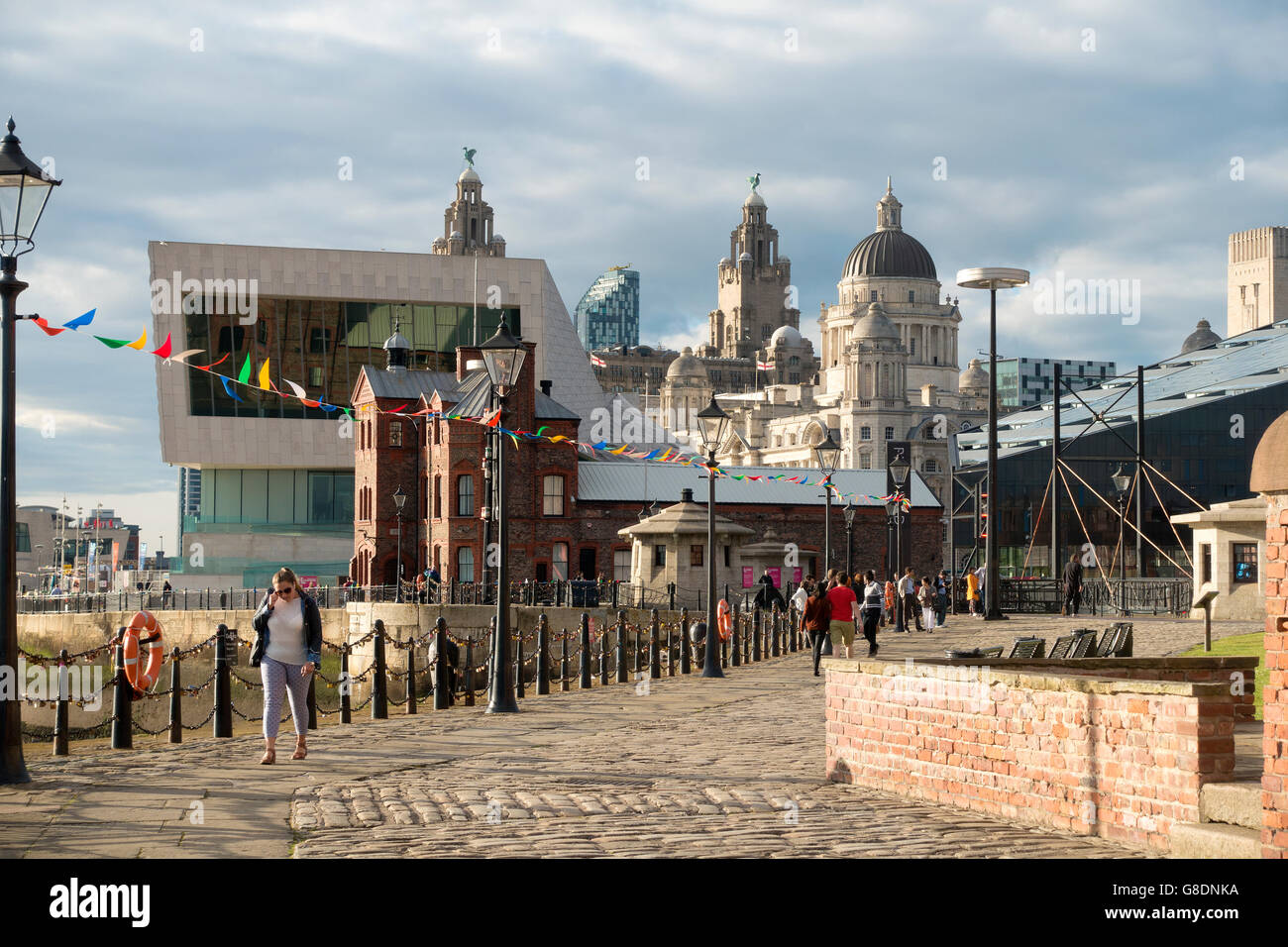 Pier Head Liverpool Waterfront Albert Dock Liverpool England Stock ...