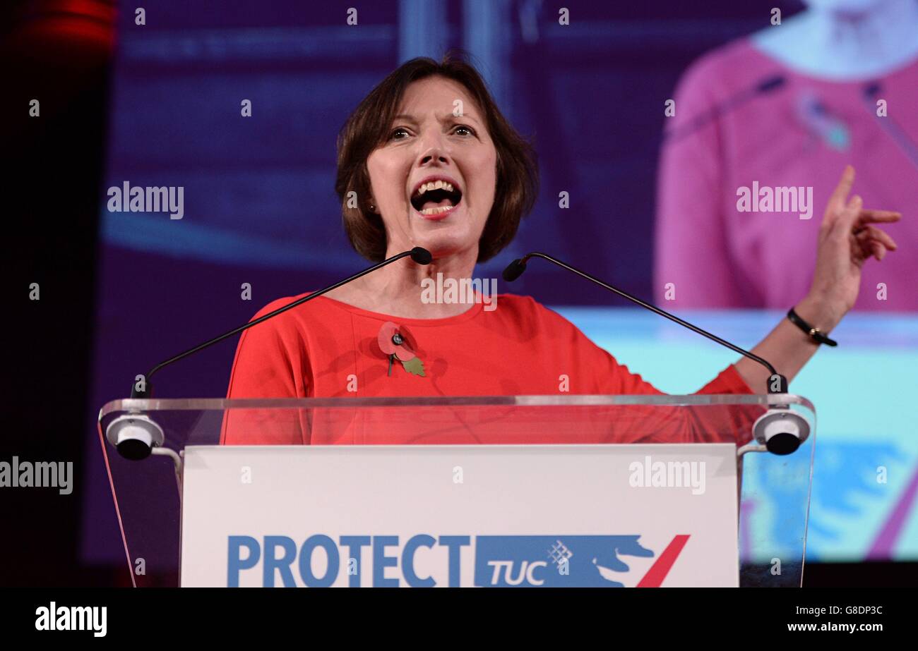 TUC general secretary Frances O'Grady gives the closing address during ...
