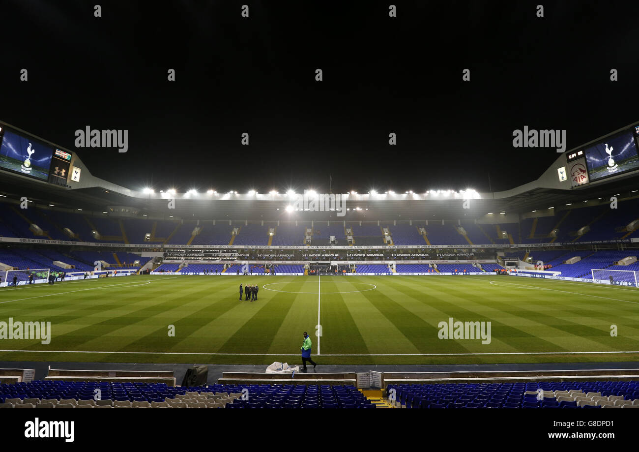 A general view of White Hart Lane before the Barclays Premier League ...