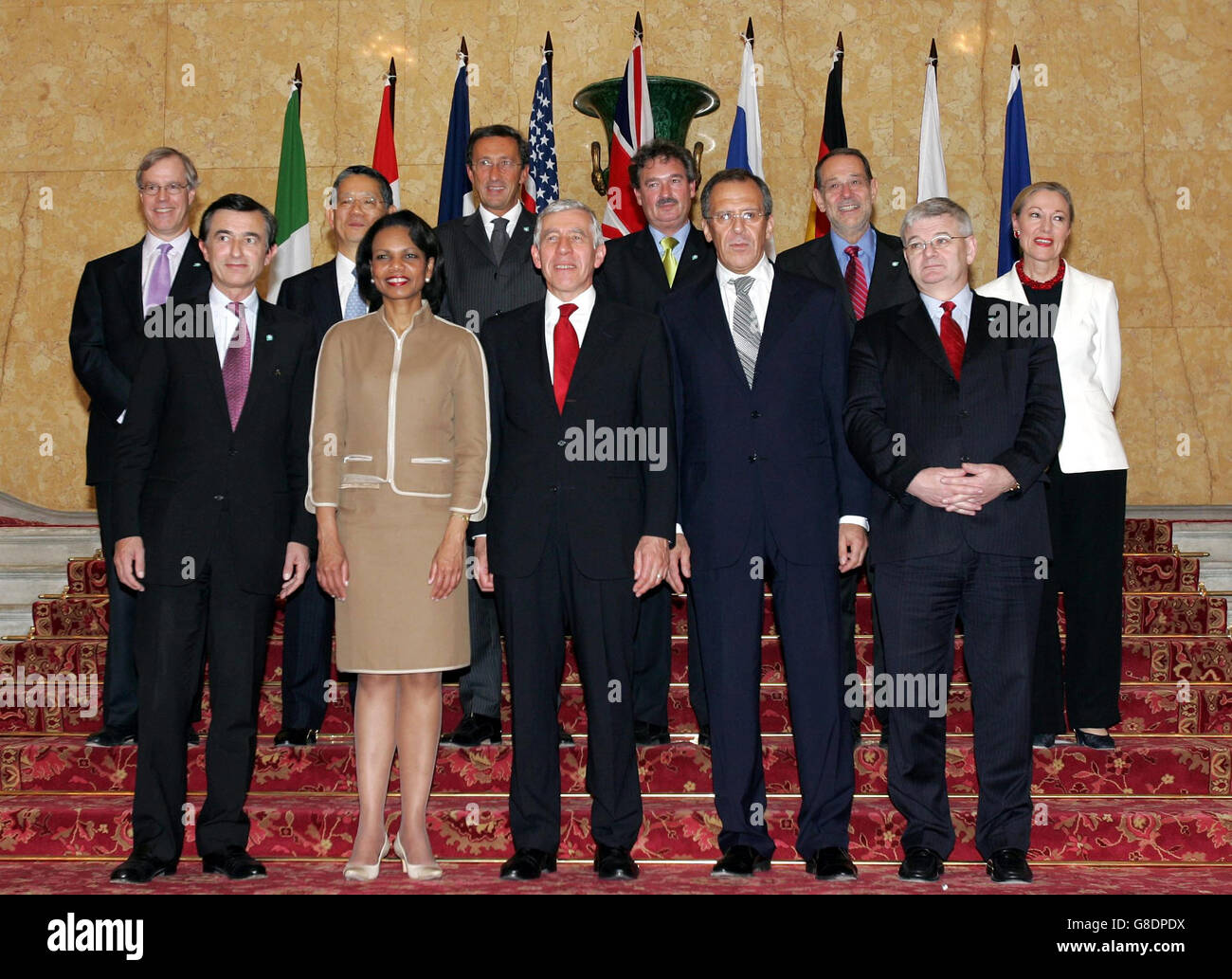 Condoleezza rice and joschka fischer hi-res stock photography and ...