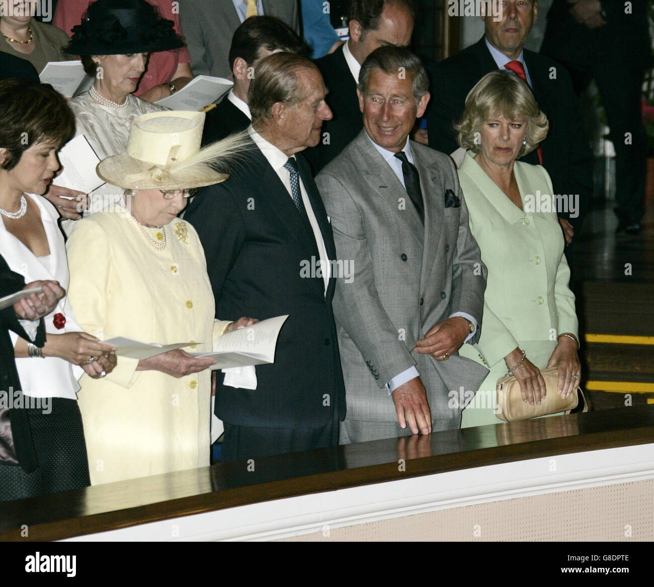 (From the left) Britain's Queen Elizabeth II, the Duke of Edinburgh and ...