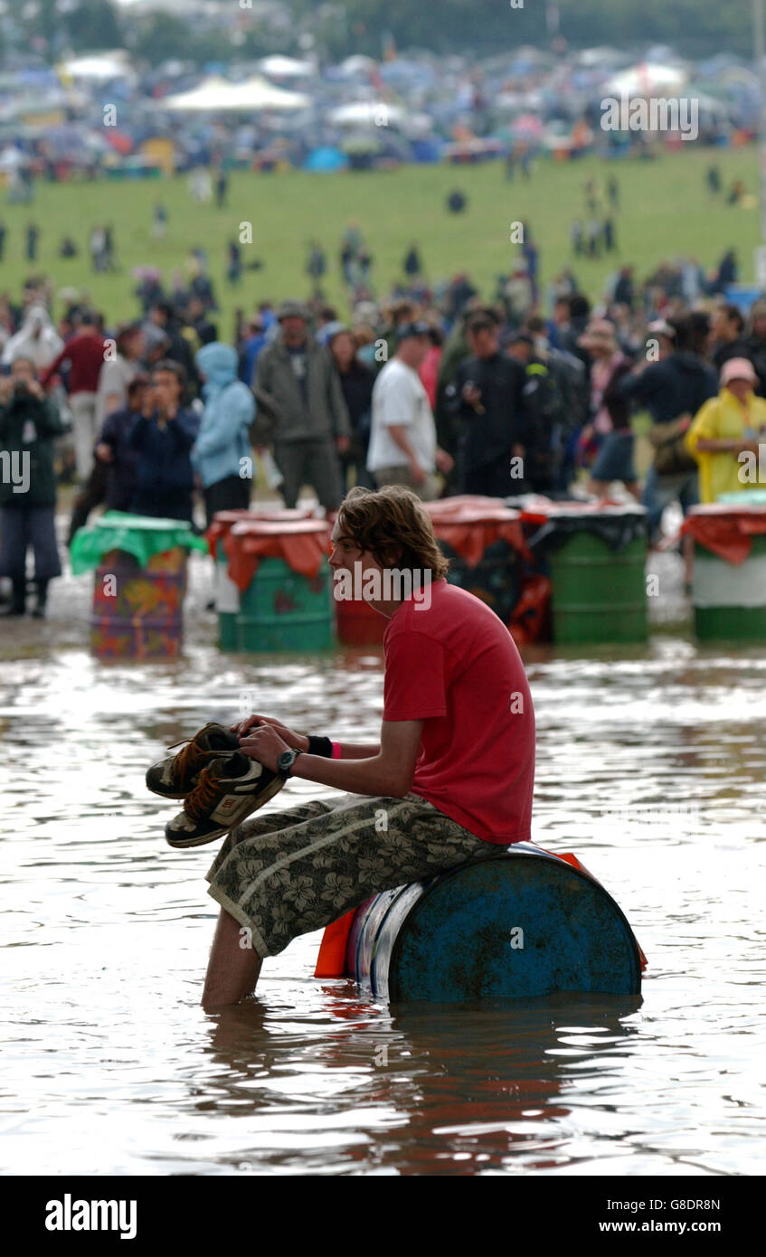 Flooded flooding festivals underwater under water sitting barrel hi-res ...