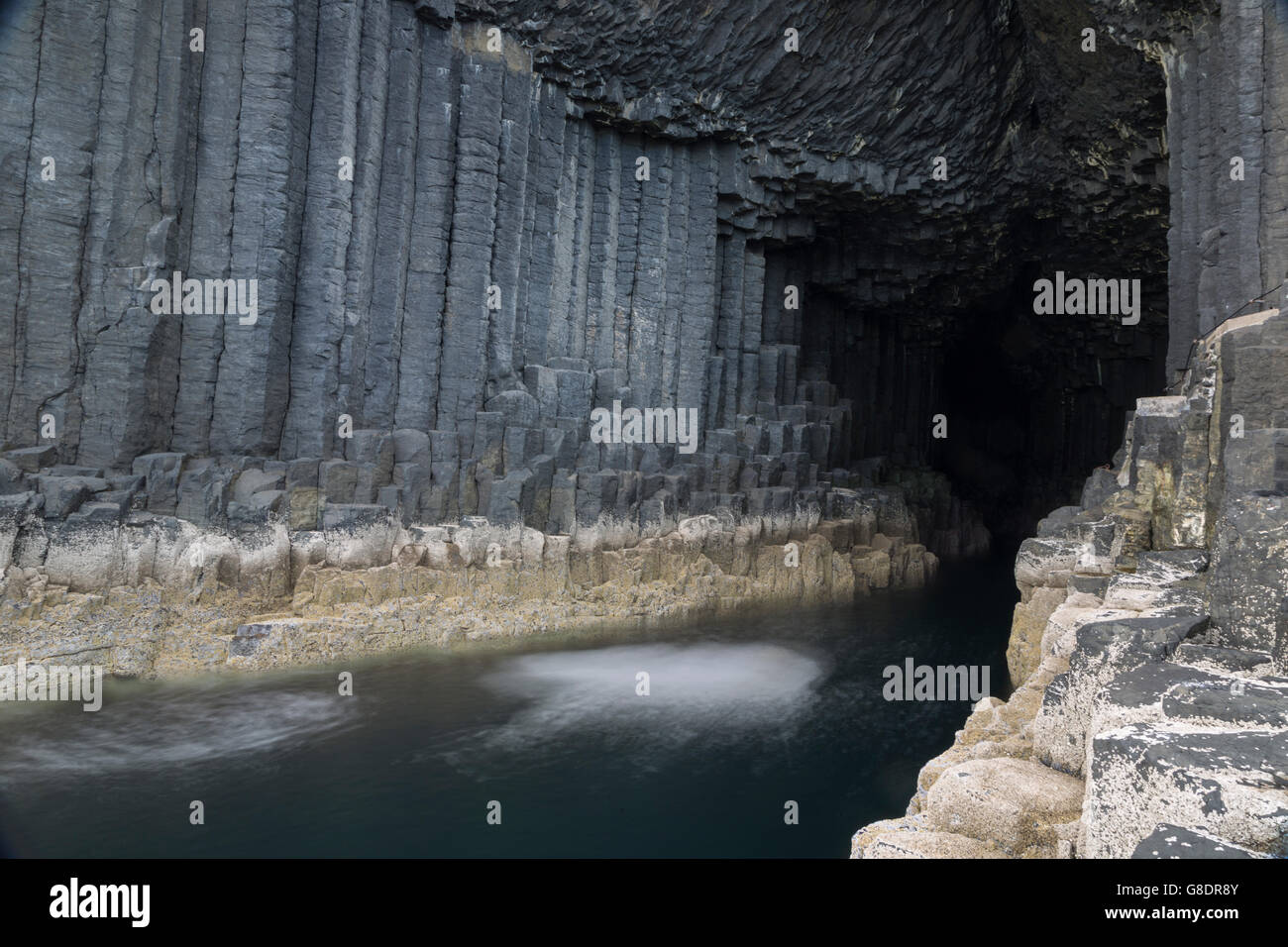 Fingal's Cave, Staffa, Mull, Scotland, with basalt columns, created ...