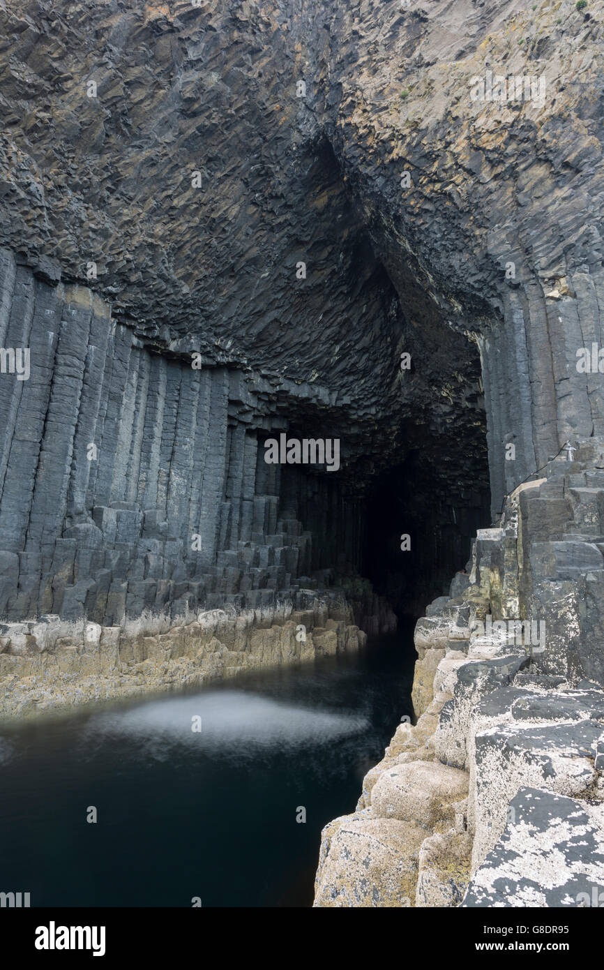 Fingal's Cave, Staffa, Mull, Scotland, with basalt columns, created ...