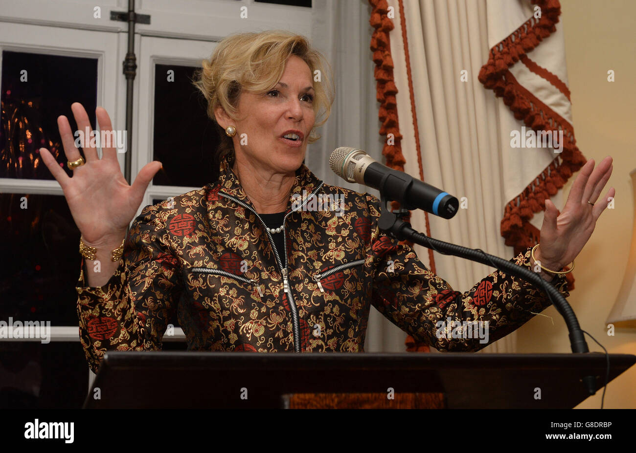 Deborah l birx gives speech winfield house in london hi-res stock ...