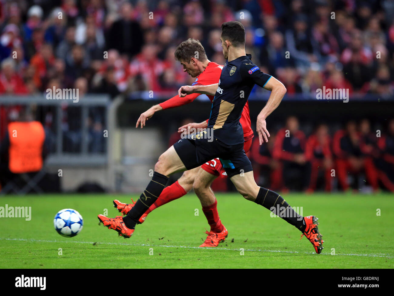 Allianz arena bayern munichs thomas muller hi-res stock photography and ...