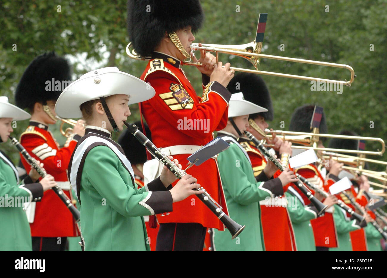 Lindsay Snow, 14, from Trinity School in Nottingham, plays her clarinet ...