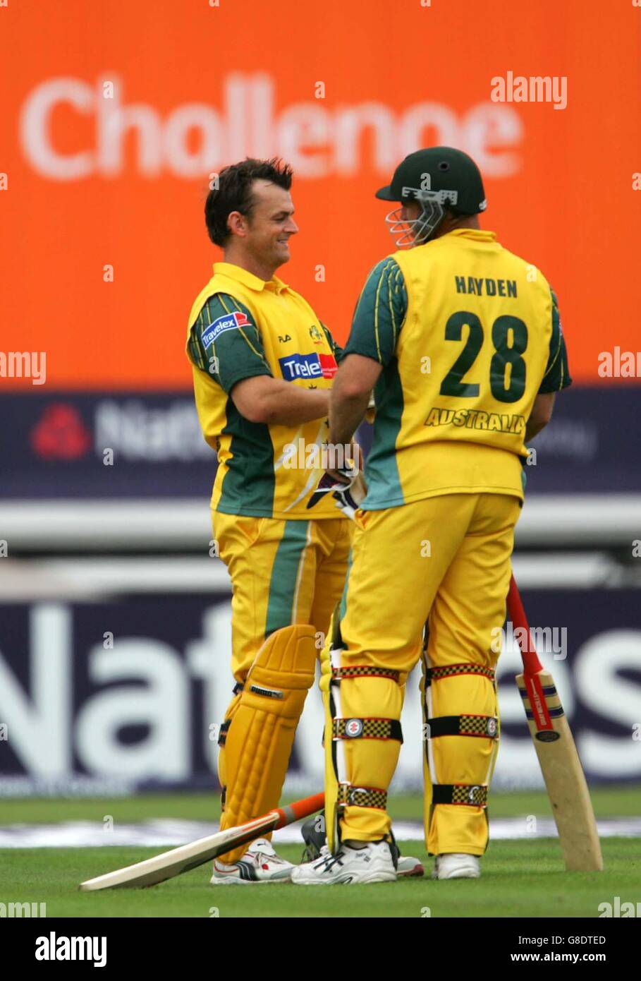 Australia's Adam Gilchrist and Matthew Hayden have a break before ...