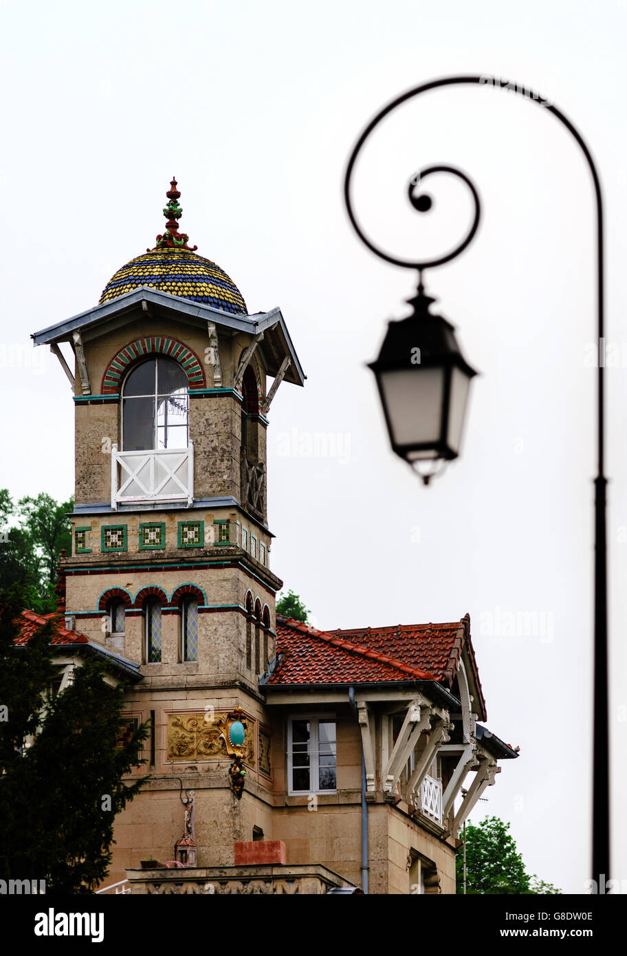 Classic french castle in Paris region, touristic landmark, France Stock ...