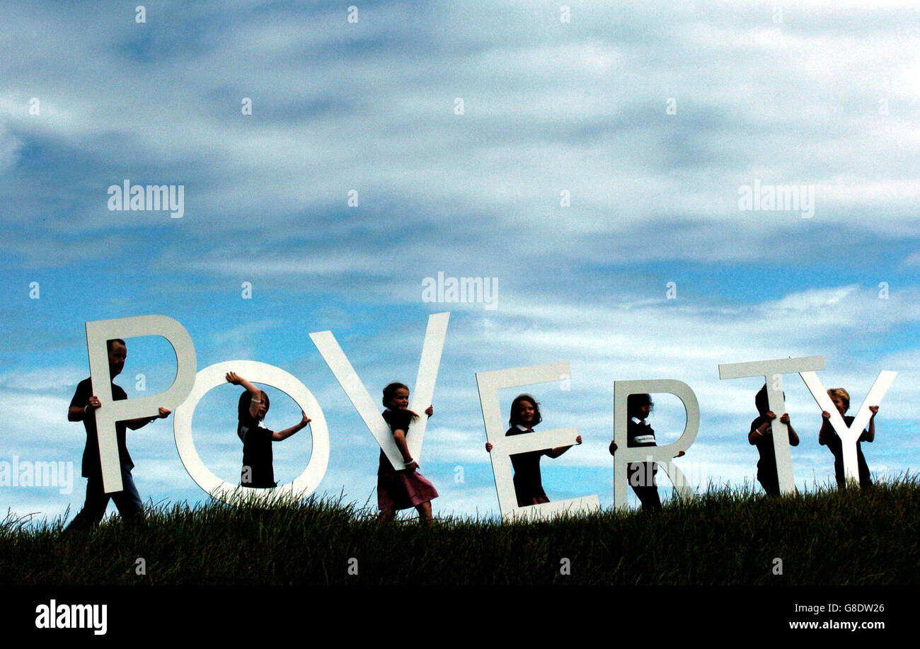 Make Poverty History - Calton Hill Stock Photo - Alamy