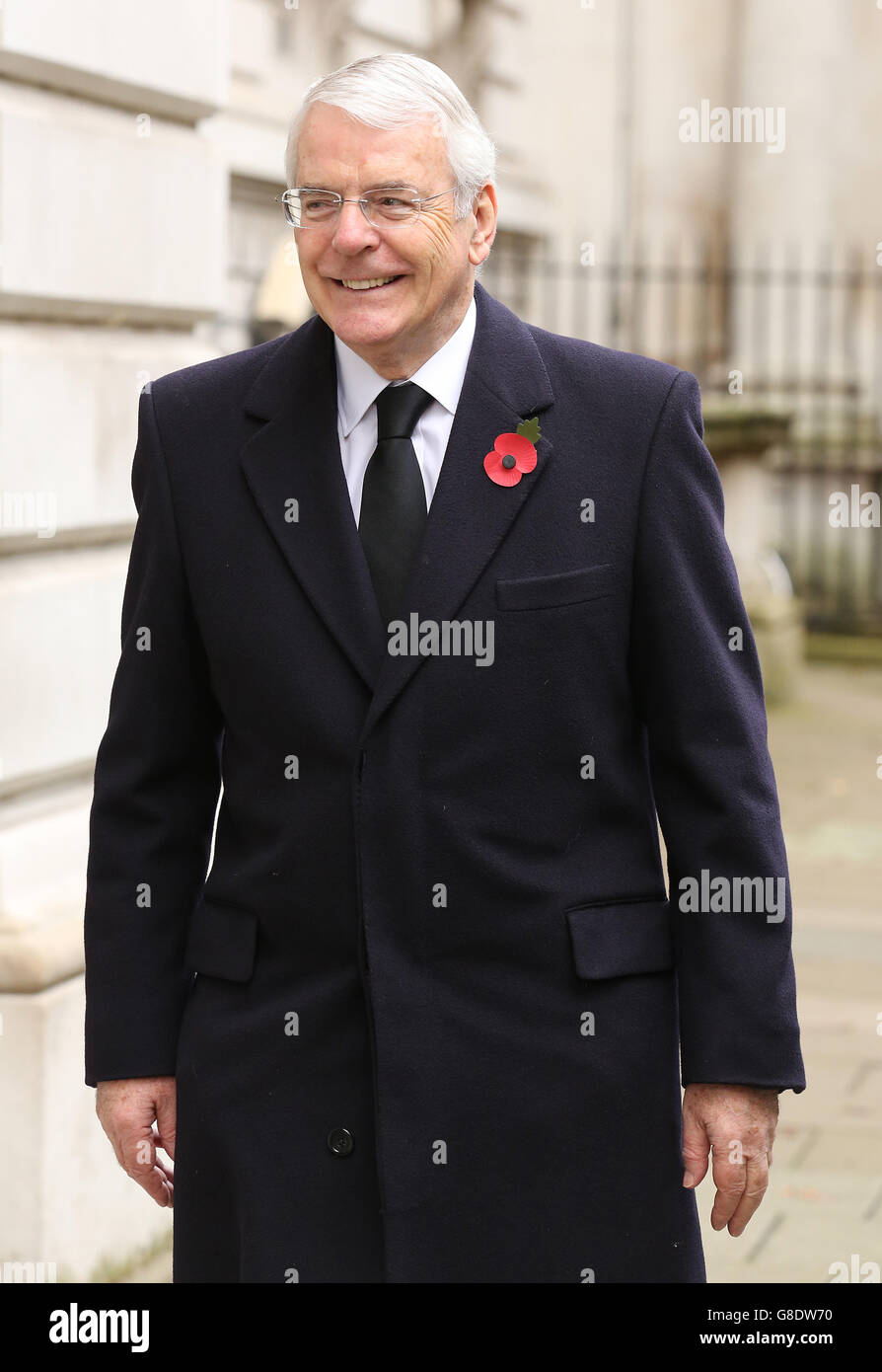 Former Prime Minister Sir John Major walks through Downing Street on ...
