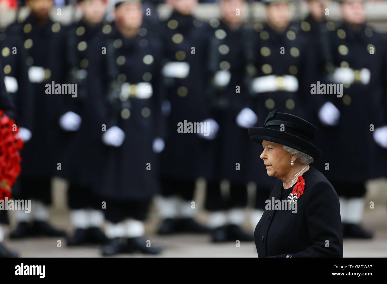Queen Elizabeth II during the annual Remembrance Sunday service at the ...