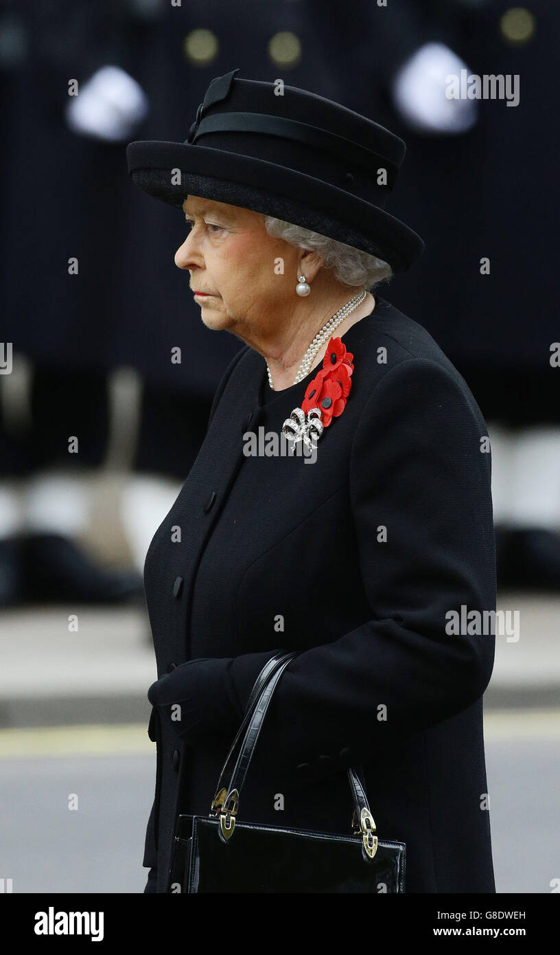 Queen Elizabeth II during the annual Remembrance Sunday service at the ...