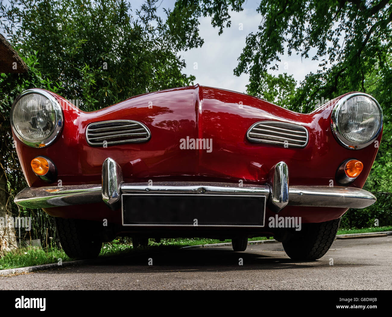 Beautiful retro car renovated with love, style and power Stock Photo ...